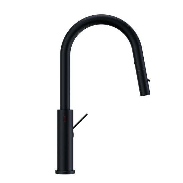 Nero Mecca Smart Sensor Pull Out Kitchen Mixer Matte Black — The Blue Space