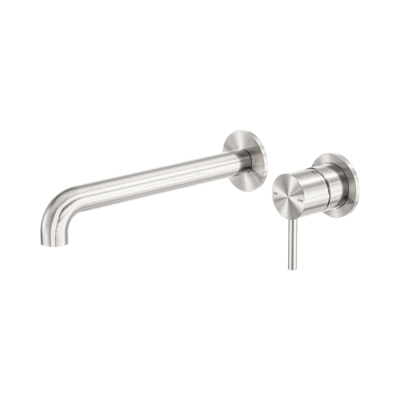 Nero Zen SS316L Wall Basin/Bath Mixer Separate Back Plate 230mm Spout ...