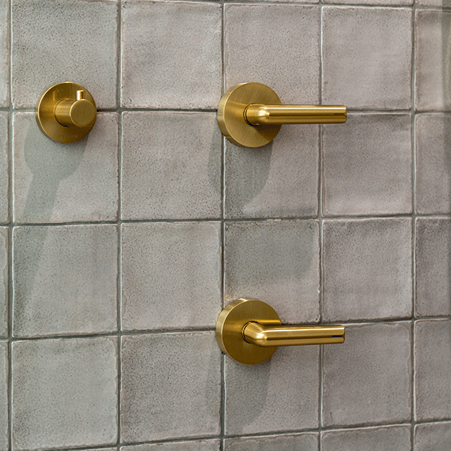 Phoenix Radii Robe Hook Round Plate Brushed Gold - The Blue Space