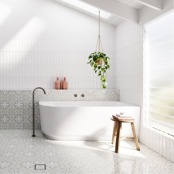 Bao Elegant Back to Corner 1500mm Matte White Bath | The Blue Space