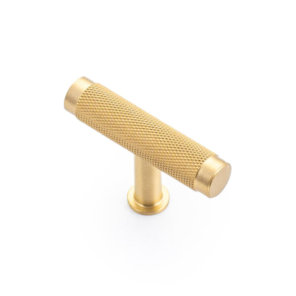 Castella Chelsea T-Knob Satin Brass 50mm - The Blue Space