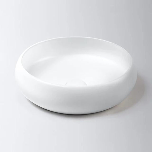 Eight Quarters 415mm Luna Large Circle Basin - Matt White — The Blue Space