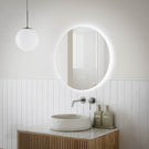 Ingrain Round Frameless Backlit LED Mirror — The Blue Space