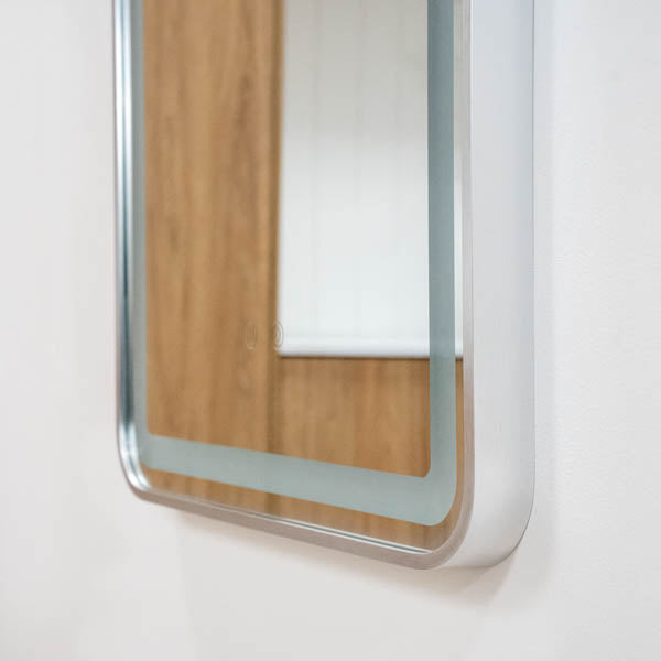 Ingrain Arch Shaped Brushed Nickel Framed Frontlit LED Mirror 500mm by ...