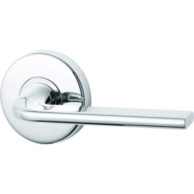 Lockwood Glide L4 Velocity Passage Lever Set Large Round Rose Brushed ...