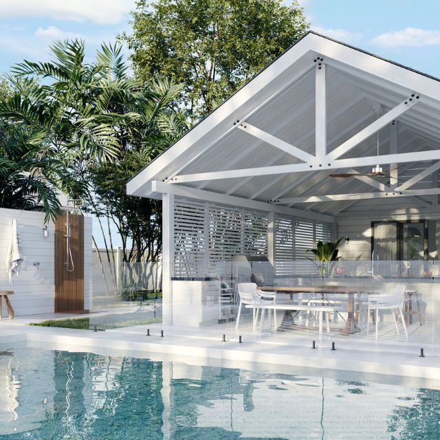 Meir Outdoor Round Wall Shower Mixer Stainless Steel — The Blue Space