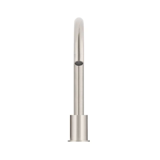 Meir Round Hob Mounted Swivel Spout Brushed Nickel — The Blue Space