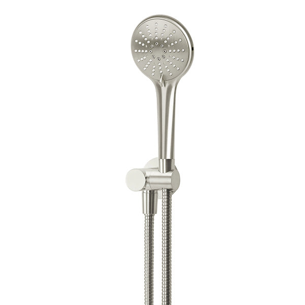 Meir Round 3 Function Hand Shower on Swivel Bracket Brushed Nickel — The Blue Space
