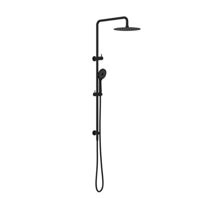 Nero Round Project Twin Shower 4 Star Rating Matte Black — The Blue Space