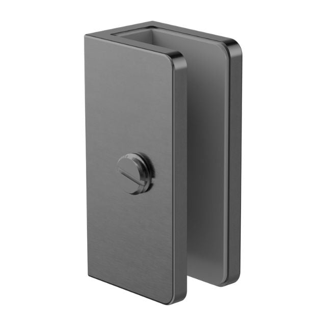 Nero Shower U-Shaped Bracket 10mm Glass Gun Metal — The Blue Space