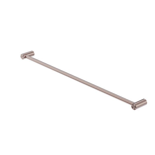 Nero Zen SS316L Single Towel Rail 800mm Brushed Bronze — The Blue Space