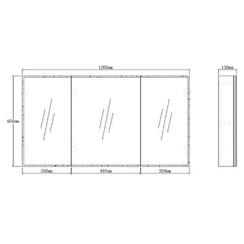 Otti Moonlight 1200mm LED Shaving Cabinet — The Blue Space