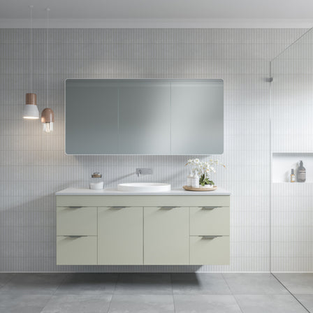 Timberline Bargo Wall Hung Vanity with Silksurface Top & Basin — The ...