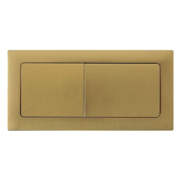 Turner Hastings Rectangle Brushed Brass Flush Button — The Blue Space