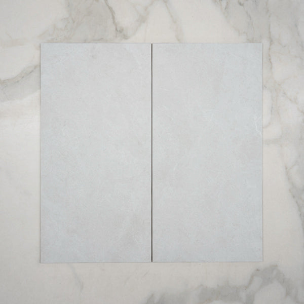White Tilly Tundra Stone Tile Tech Grip 600 x 1200 x 10mm Porcelain ...