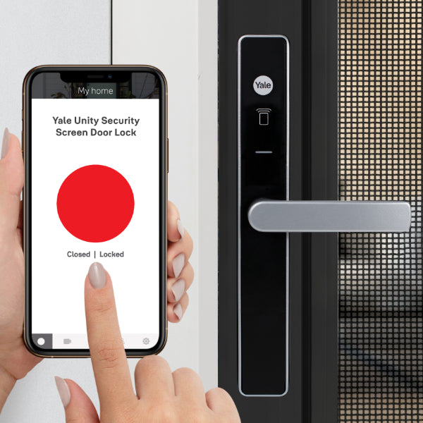 Yale Unity Security Screen Door Lock Silver — The Blue Space