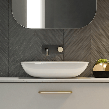 Timberline Bloom White Above Counter Basin Online at The Blue Space