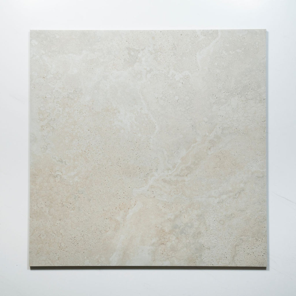 Tuscan White Travertine Look Tile 600mm x 600mm External 6CRWWHX - The ...