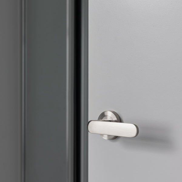 Zanda Duke Privacy Door Handle Set Brushed Nickel 10092.BN - The Blue Space