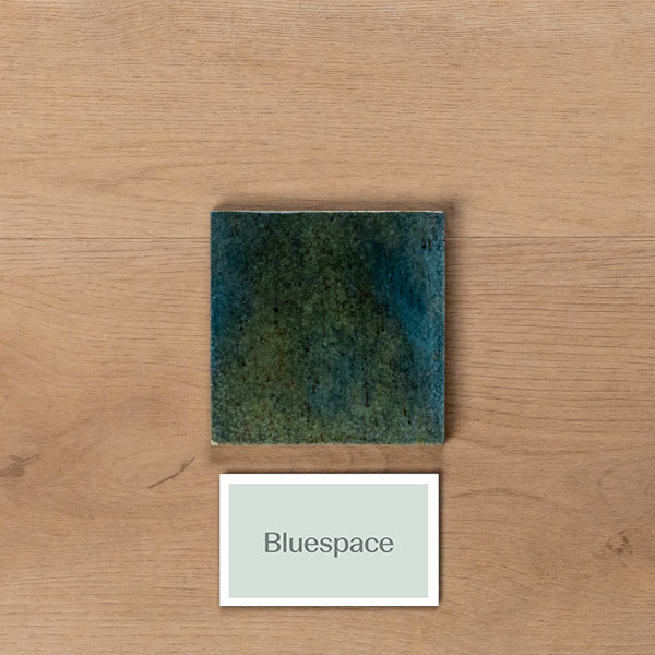 Sicily Turchese Blue Gloss Zellige Cushioned Edge Porcelain Tile 100x1 ...