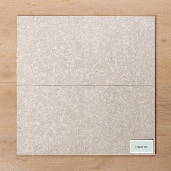 Island Terrazzo White Matt P4 Porcelain Tile 300x300mm — The Blue Space