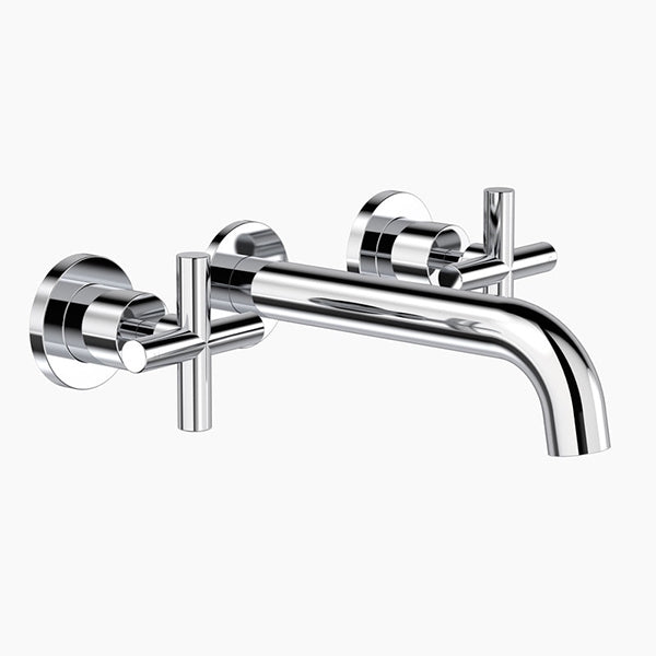 Clark Cross Lead Free Wall Basin/Bath Set 220mm Chrome - The Blue Space