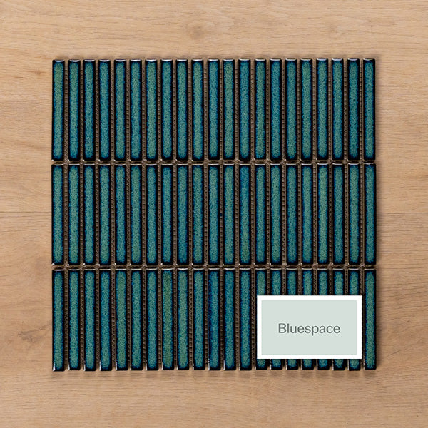Middleton Jade Kit Kat Porcelain Mosaic Tile 12x92mm — The Blue Space