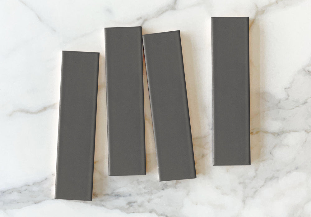 Dark Grey Bella Subway Tile Matte 65 x 265 x 6mm Ceramic — The Blue Space