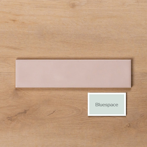 Whitehaven Pink Wavy Satin Ceramic Subway Tile 68x280mm — The Blue Space