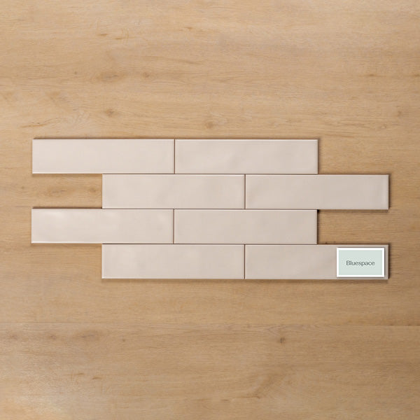 Whitehaven Cream Wavy Satin Ceramic Subway Tile 68x280mm — The Blue Space