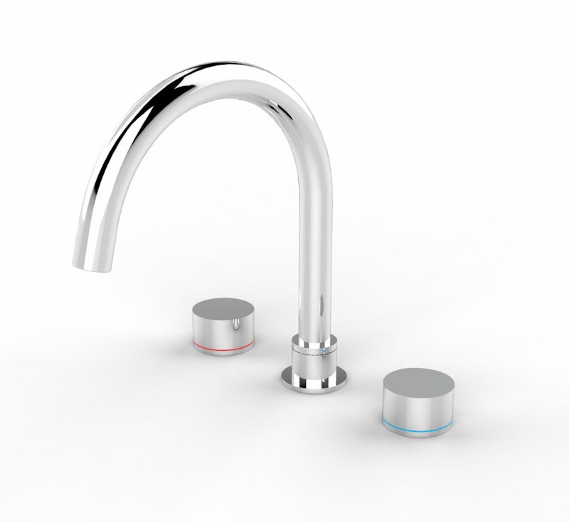 Kara Hob Bath Set - Chrome | The Blue Space