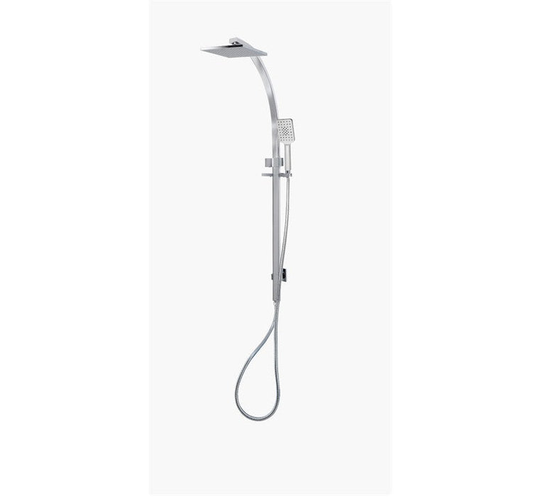 Manto Twin Exposed Rail Shower System ABS Head - Chrome | bathroom ...