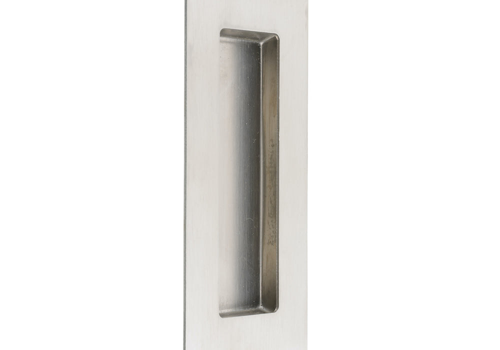 Lane Flush Pull Handle Rectangle 120mm Satin Stainless Steel - The Blue ...