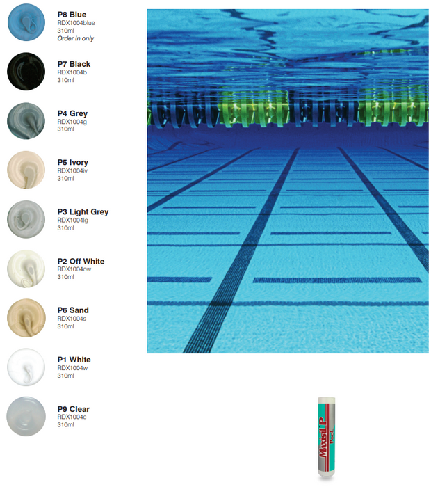 Maxisil P - Pool Silicone P2 Off White Carton of 20 — The Blue Space