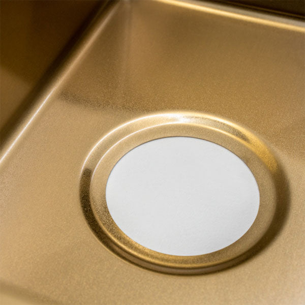 Meir Double Bowl PVD Kitchen Sink 860mm - Brushed Bronze Gold — The ...