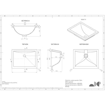ADP Dish Under Counter Basin, Best Price Online - The Blue Space