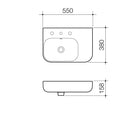 Caroma Luna Shelf Wall Basin, Best Price Online - The Blue Space