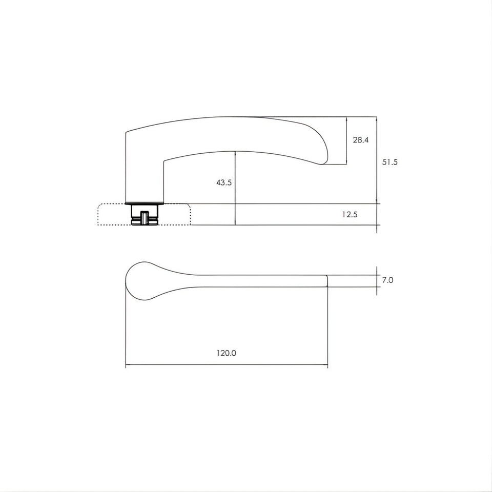 Lockwood Saltbush L34 Velocity Privacy Lever Door Handle Set Large ...