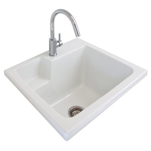 Caroma Cubus Laundry Vanity Basin 627mm, Best Price Online - The Blue Space