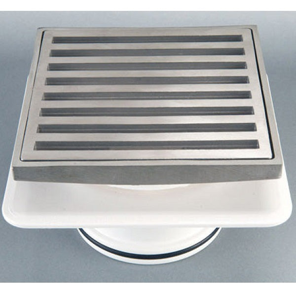 Square On Square Floor Grate 100mm Connection | The Blue Space