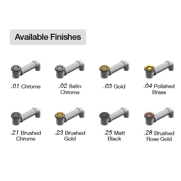ART Australia Bath Bend Pop Down and Connector Brushed Nickel | Online ...