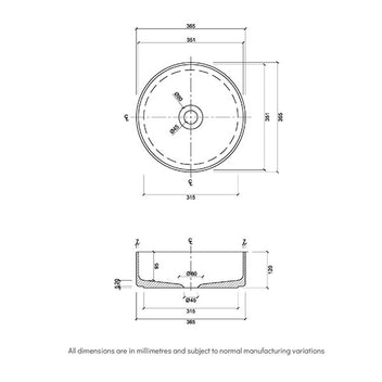 Eight Quarters Amaroo Circle Matte White Basin - The Blue Space