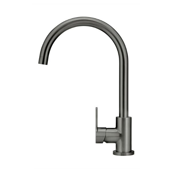 Meir Paddle Round Gooseneck Kitchen Sink Mixer Tap Shadow Online The ...