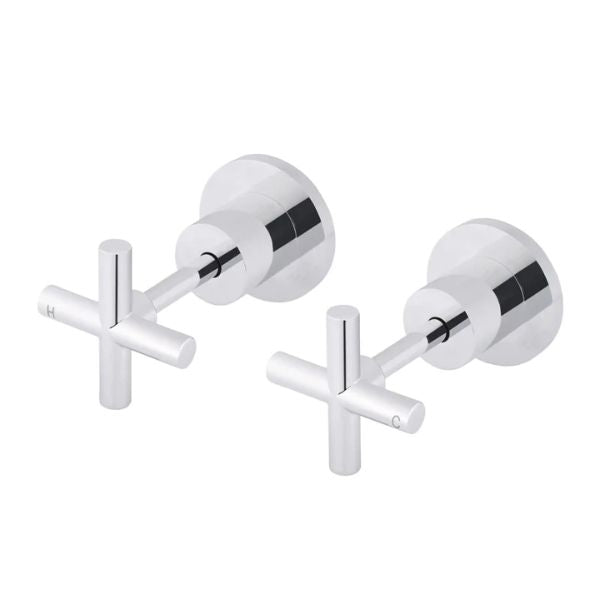 Buy Meir Round Cross Jumper Valve Wall Top Assemblies Chrome — The Blue ...