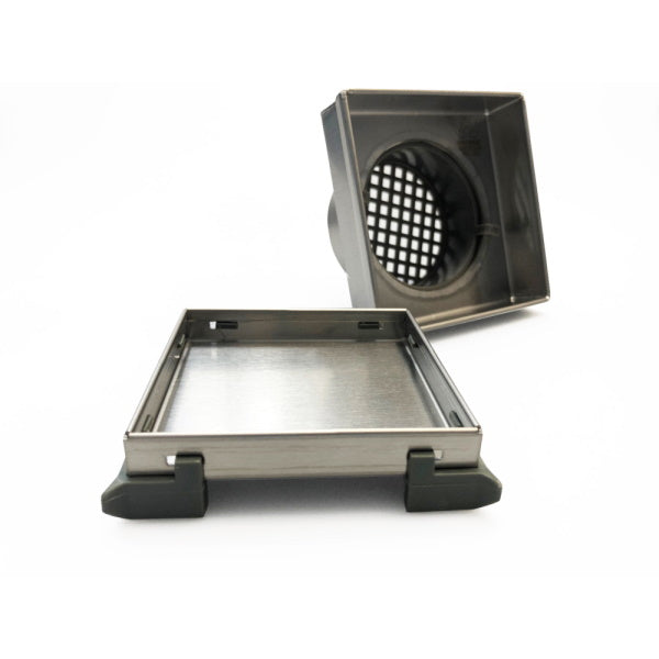Radiant Tile Insert Square Shower Grate - 316 Stainless | The Blue Space