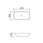Timberline Bloom White Above Counter Basin Online at The Blue Space