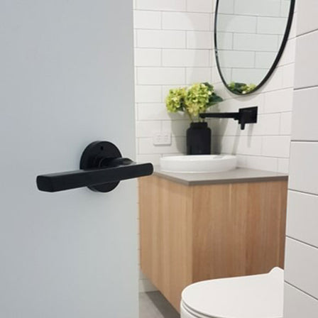 Zanda Epic Privacy Door Handle Set Matte Black online at The Blue Space